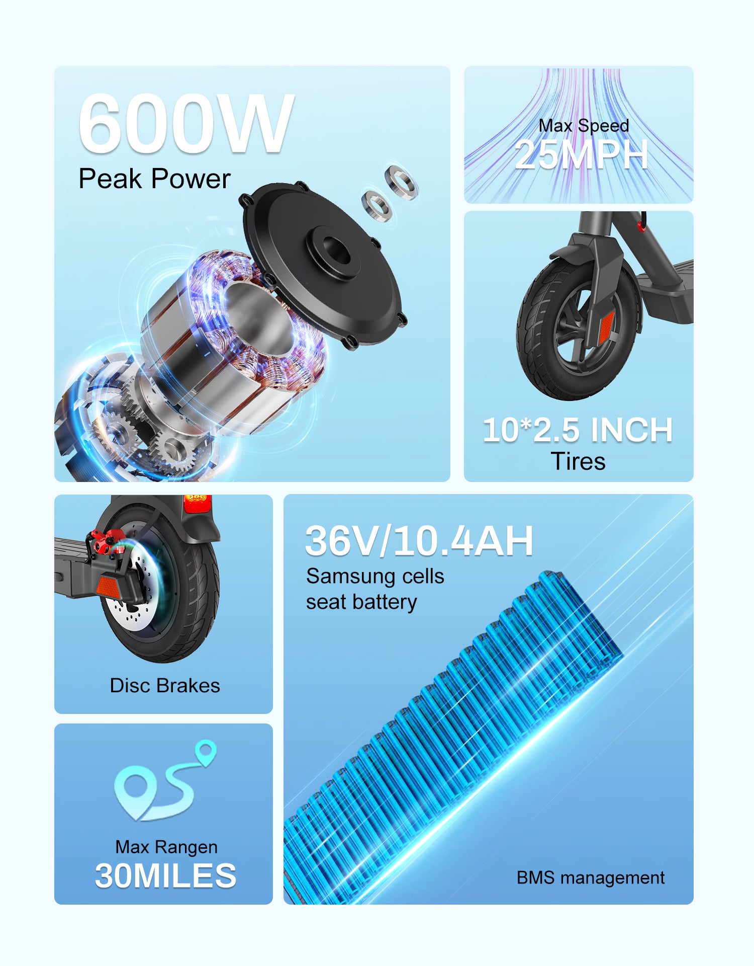 SISIGAD scooter | adult e-scooter| e-scooter for commuting